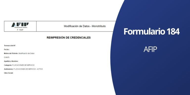 Formulario 184 AFIP 】 Cómo Completar + Descargar marzo 2021