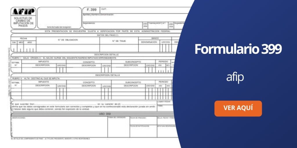 Formulario 399 AFIP 】Cómo llenar octubre 2023
