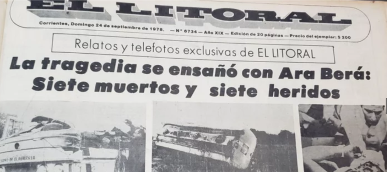 Se cumplieron 44 años de la Tragedia de Ará Berá en Las Flores