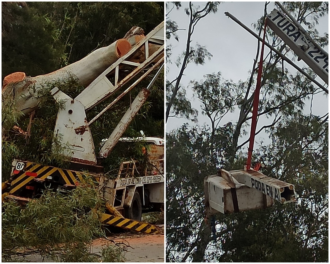 Pila: Joven herido al caer del balde de un camión elevador mientras ...