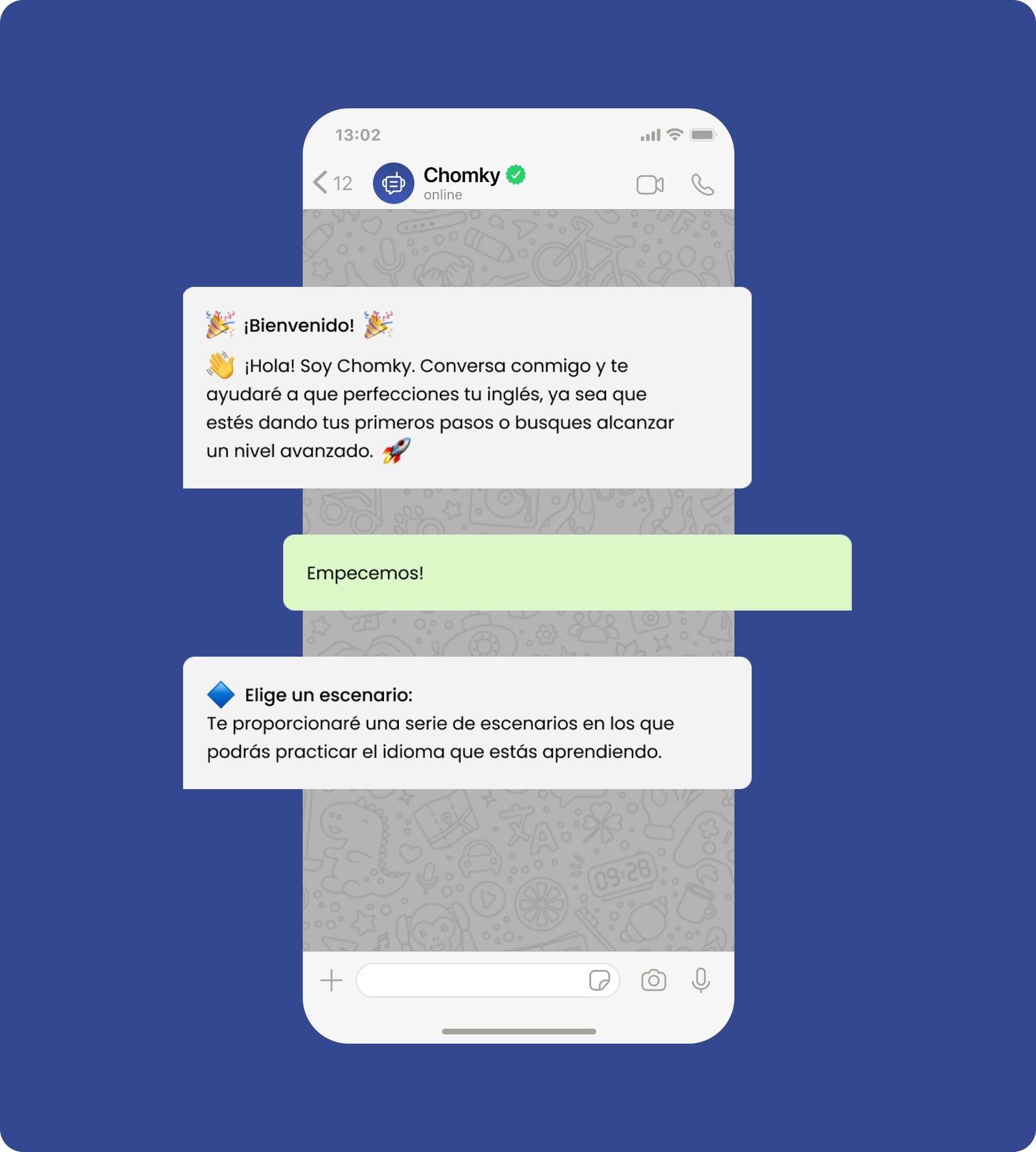 Chomky: El chatbot de WhatsApp para aprender inglés ¿Cómo funciona?