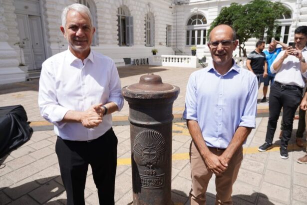 Bolívar restituyó a La Plata un histórico mojón fundacional del siglo XIX